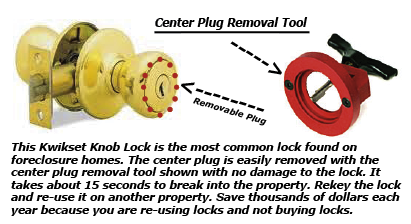 Kwikset Knob-Lock Center Plug Puller