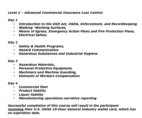 Florida Level - 2 ADVANCED Commercial Insurance Loss Control Seminar ...
